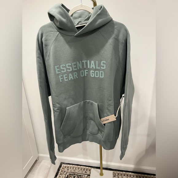 Essentials | Shirts | Nwt Fear Of God Essentials Hoodie Sycamore | Poshmark